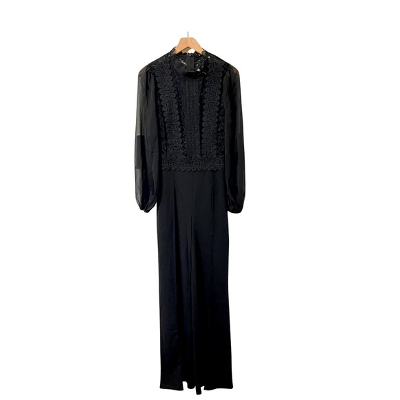 Emprada | Pants & Jumpsuits | Nwt Emprada Black Nerine Crochet Lace ...